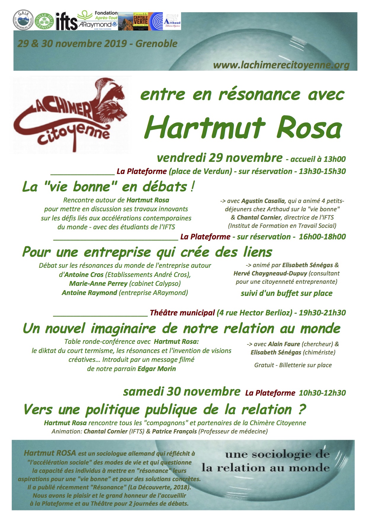 29-30 novembre 2019: en résonance avec Hartmut Rosa | La Chimère ...
